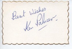 KEN PALMER CRICKET AUTOGRAPH - Individual Cricket Autographs O-Z ...