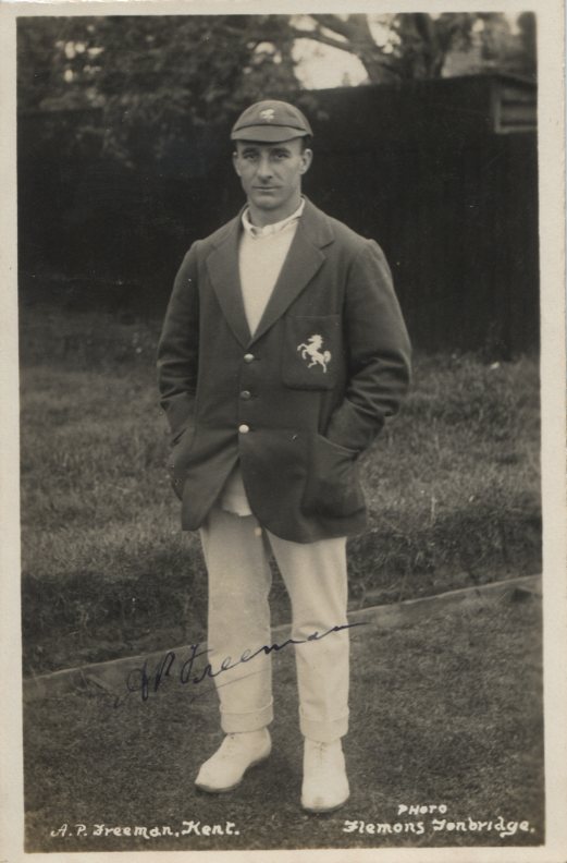 PERCY "TICH" FREEMAN (KENT & ENGLAND) SIGNED CRICKET POSTCARD ...