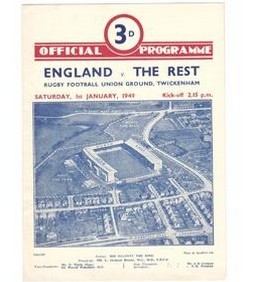 ENGLAND V THE REST 1949 RUGBY PROGRAMME - England Rugby Union ...