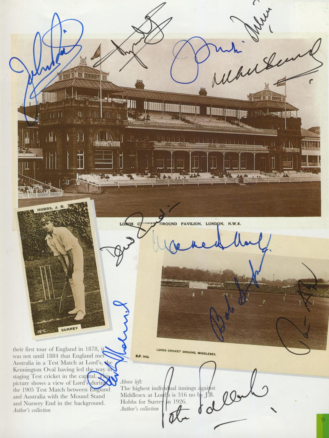CRICKET GROUNDS THEN AND NOW (SIGNED BY OVER 800 CRICKETERS) - Cricket ...