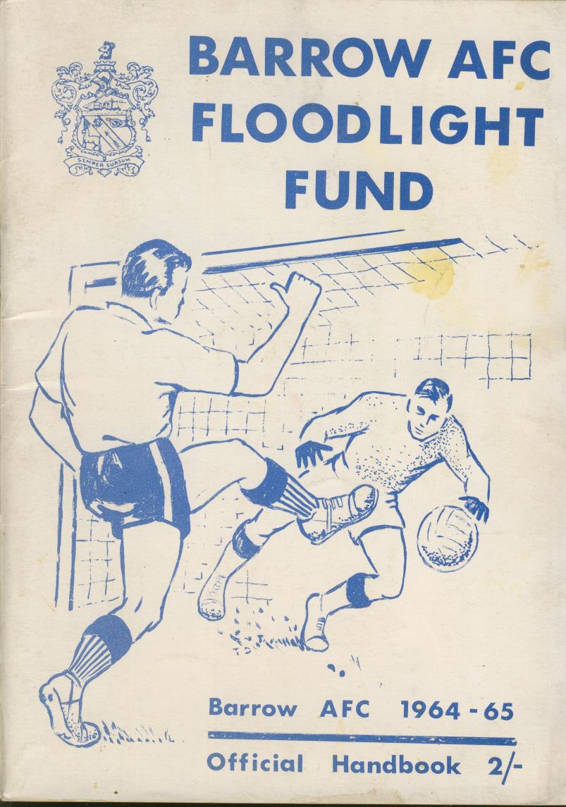 BARROW FOOTBALL CLUB HANDBOOK 1964-65 - Football Club Annuals ...