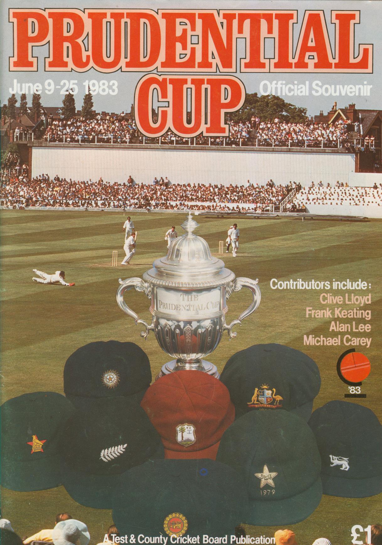 PRUDENTIAL CUP (CRICKET WORLD CUP) 1983 OFFICIAL BROCHURE - Cricket ...