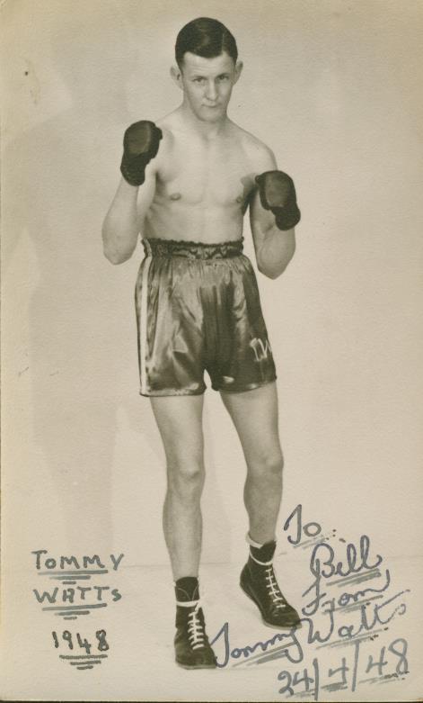 TOMMY WATTS (AUSTRALIA) SIGNED BOXING PHOTOGRAPH - Boxers: Sportspages.com