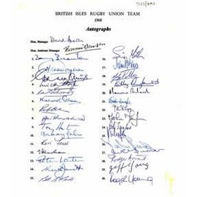 Rugby Autographs & Signed Items on Album Pages: Sportspages.com