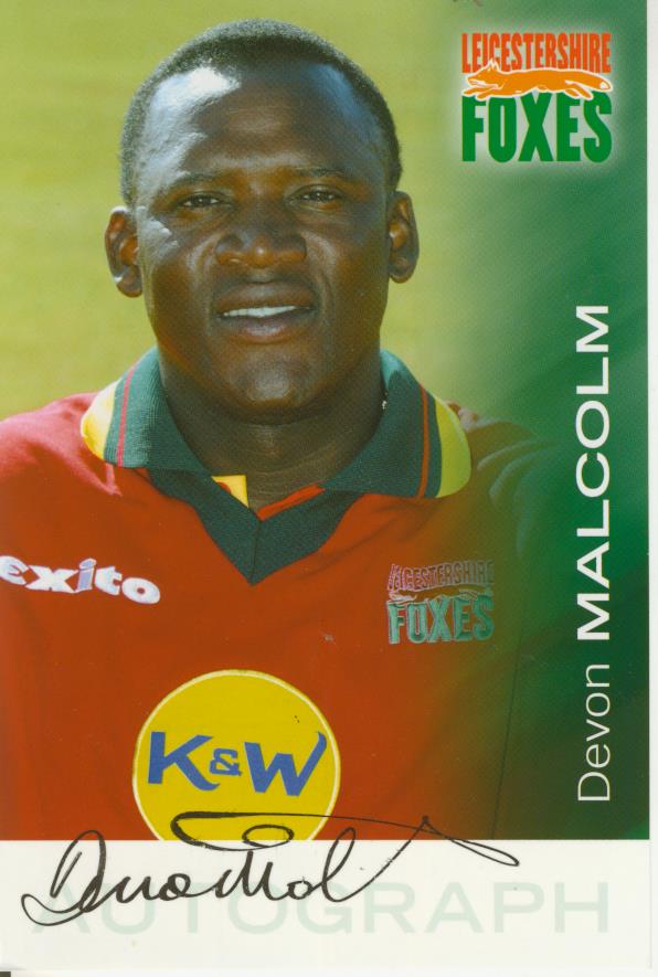 DEVON MALCOLM SIGNED POSTCARD - Postcards of Cricket Players ...