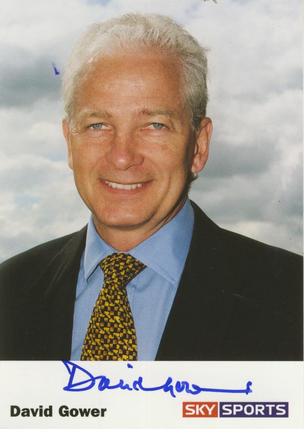 DAVID GOWER SIGNED PROMOTIONAL CARD - Photographs of Cricketers ...
