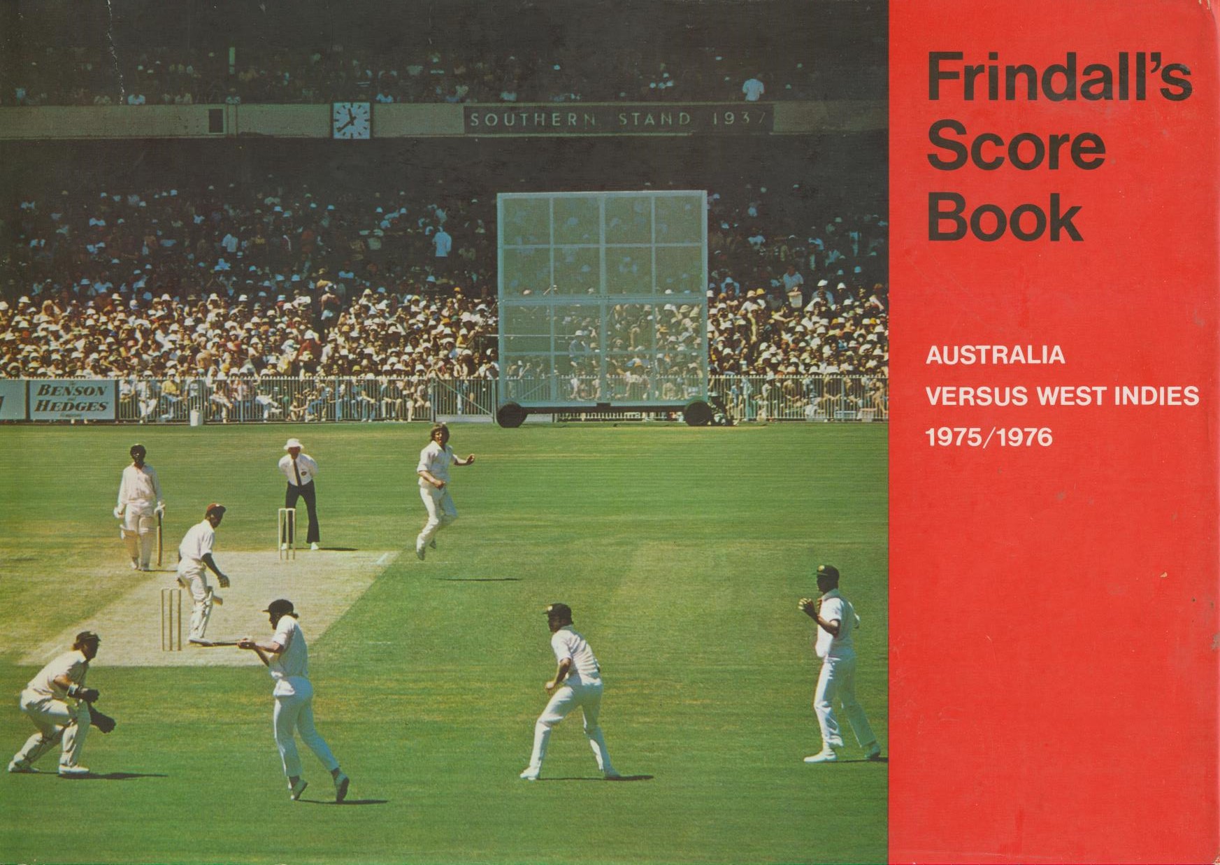 FRINDALL'S SCORE BOOK. AUSTRALIA VERSUS WEST INDIES 1975/1976 - Cricket ...