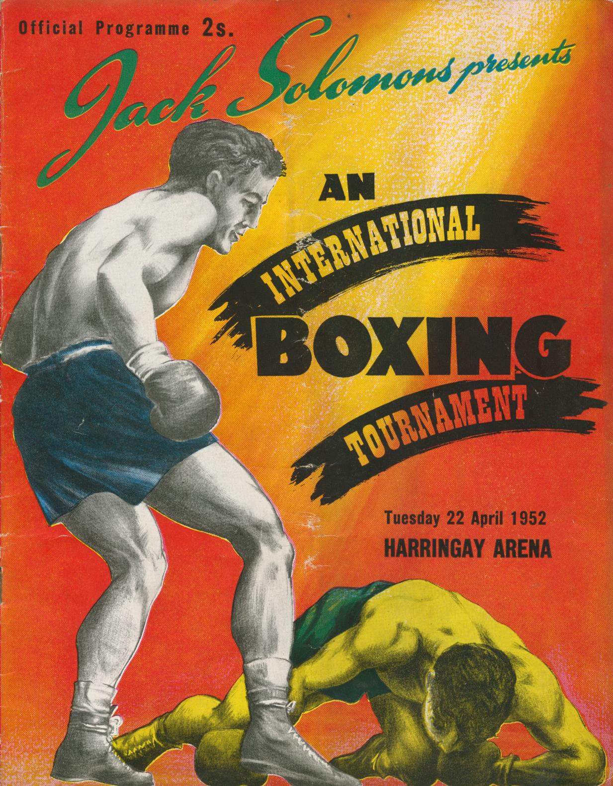 RANDOLPH TURPIN V JACQUES HAIRABEDIAN 1952 BOXING PROGRAMME - Boxing ...