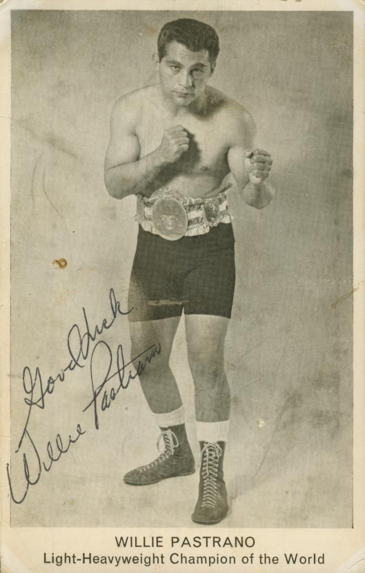 WILLIE PASTRANO SIGNED POSTCARD - Boxers: Sportspages.com