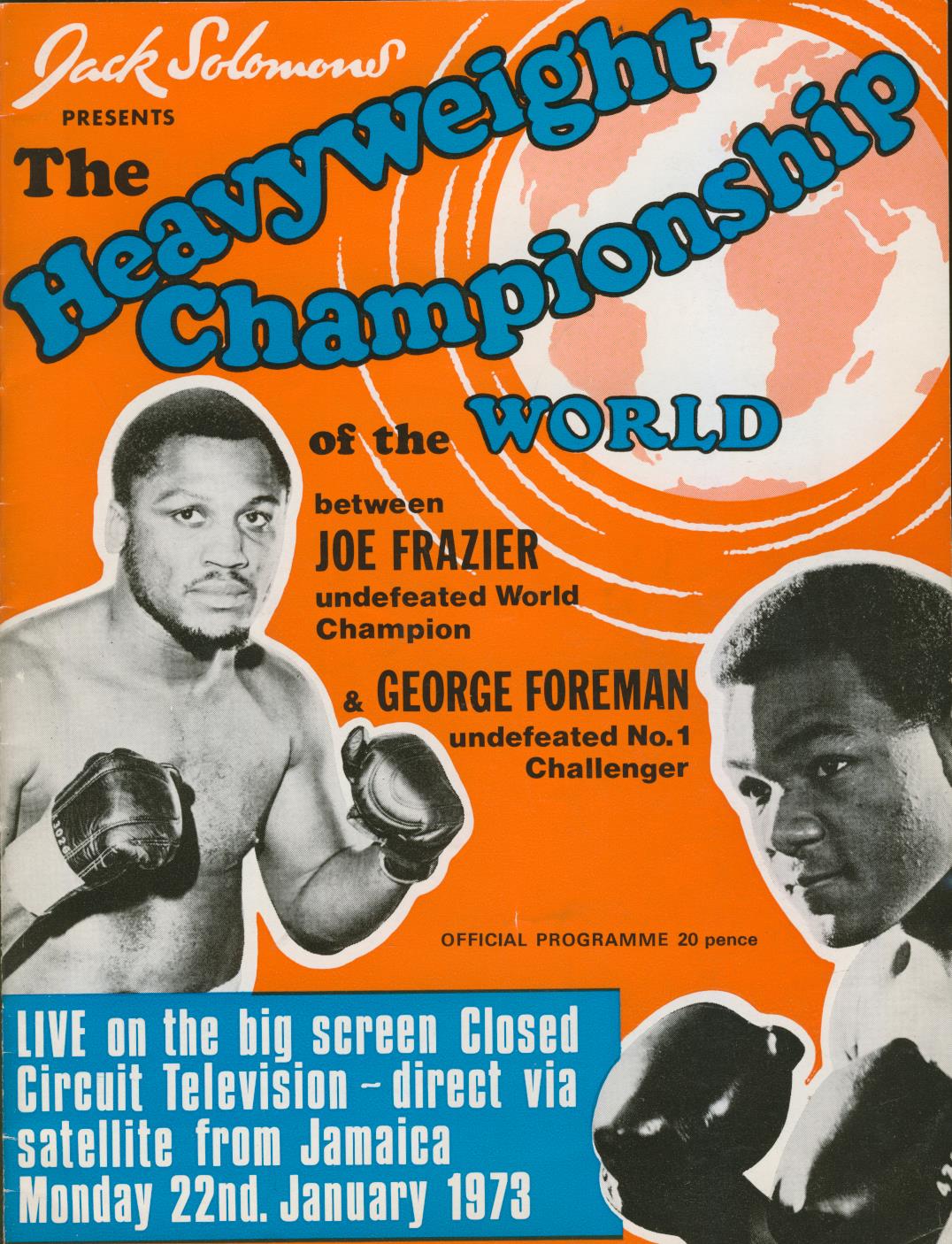 JOE FRAZIER V GEORGE FOREMAN 1973 (UK CCTV) BOXING PROGRAMME - Boxing ...