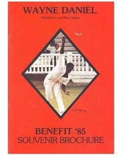WAYNE DANIEL (MIDDLESEX) 1985 CRICKET BENEFIT BROCHURE - Cricket ...