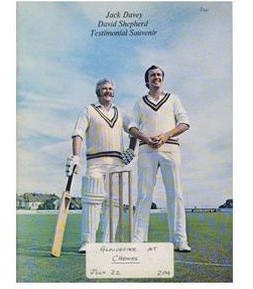 JACK DAVEY & DAVID SHEPHERD (GLOUCESTERSHIRE) CRICKET BENEFIT BROCHURE ...