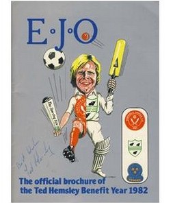 TED HEMSLEY (WORCESTERSHIRE) 1982 SIGNED CRICKET BENEFIT BROCHURE ...