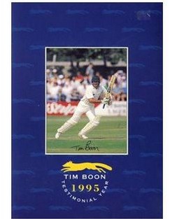 TIM BOON (LEICESTERSHIRE) 1995 SIGNED CRICKET BENEFIT BROCHURE ...