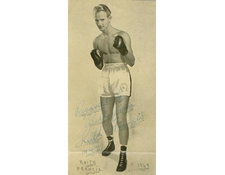 KEITH FRANCIS (AUSTRALIA) SIGNED BOXING PHOTOGRAPH - Boxers ...