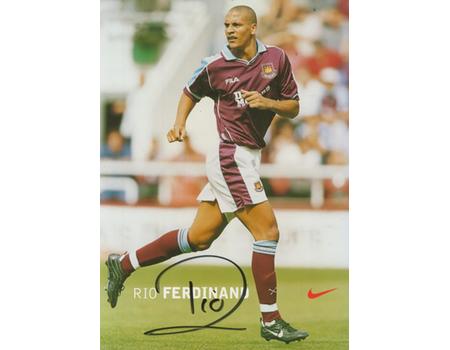 RIO FERDINAND (WEST HAM) SIGNED PHOTOGRAPH - FOOTBALLERS PHOTOGRAPHS ...