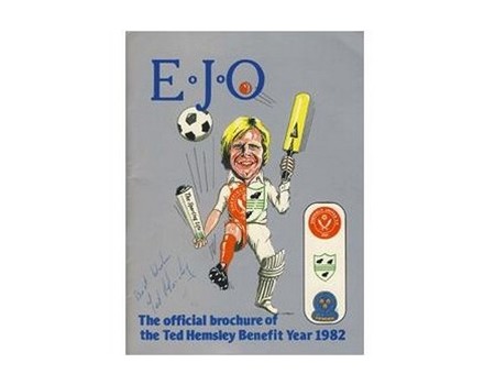TED HEMSLEY (WORCESTERSHIRE) 1982 SIGNED CRICKET BENEFIT BROCHURE ...