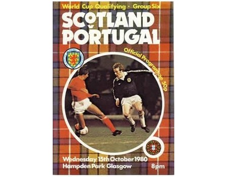 SCOTLAND V PORTUGAL 1980 FOOTBALL PROGRAMME - Football Programmes ...