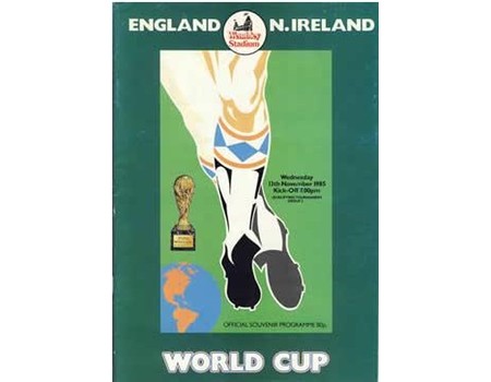 ENGLAND V NORTHERN IRELAND 1985 FOOTBALL PROGRAMME - International ...