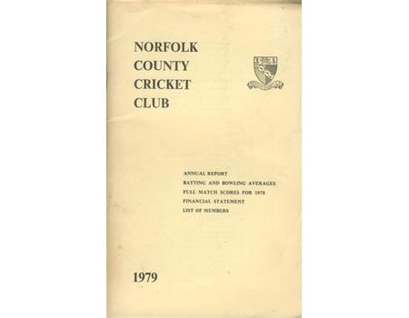 NORFOLK COUNTY CRICKET CLUB ANNUAL REPORT 1979 - Minor Counties ...
