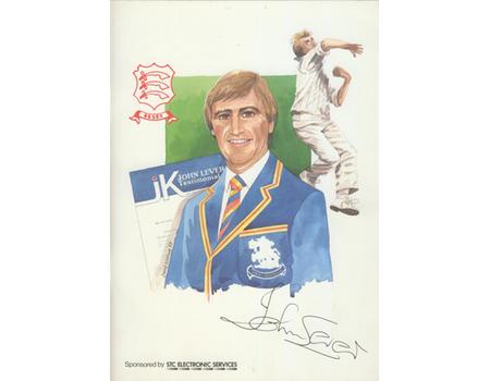 JOHN LEVER (ESSEX) 1989 CRICKET BENEFIT BROCHURE - Cricket Benefit ...