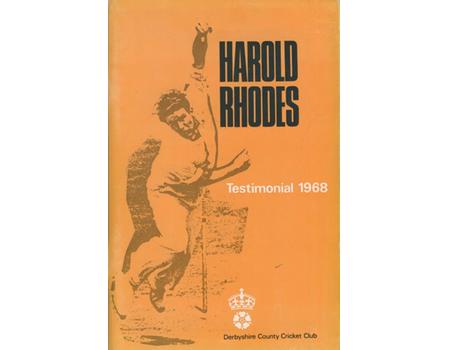 HAROLD RHODES (DERBYSHIRE) 1968 BENEFIT BROCHURE - Cricket Benefit ...