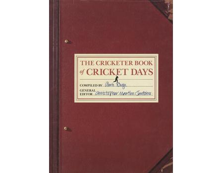 THE CRICKETER BOOK OF CRICKET DAYS - Classic & Rare Cricket Books ...