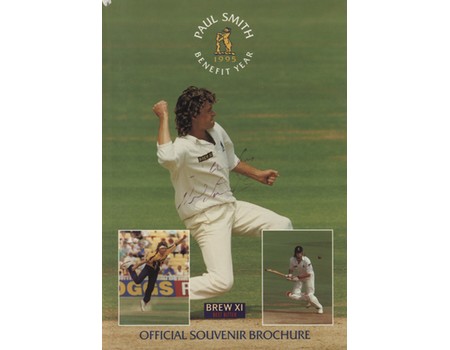 PAUL SMITH (WARWICKSHIRE) 1995 SIGNED CRICKET BENEFIT BROCHURE ...
