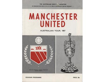 SYDNEY XI V MANCHESTER UNITED 1967 FOOTBALL PROGRAMME - Football ...