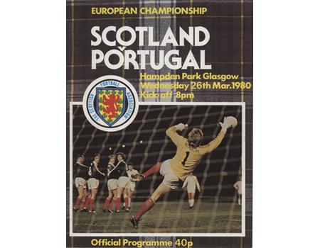 SCOTLAND V PORTUGAL 1980 FOOTBALL PROGRAMME - Football Programmes ...