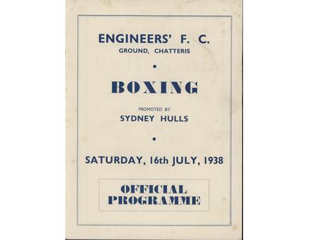 RAYMOND RENARD V ERIC BOON 1938 BOXING PROGRAMME - Pre-war boxing ...