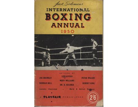 JACK SOLOMONS INTERNATIONAL BOXING ANNUAL 1950 - Boxing Annuals ...