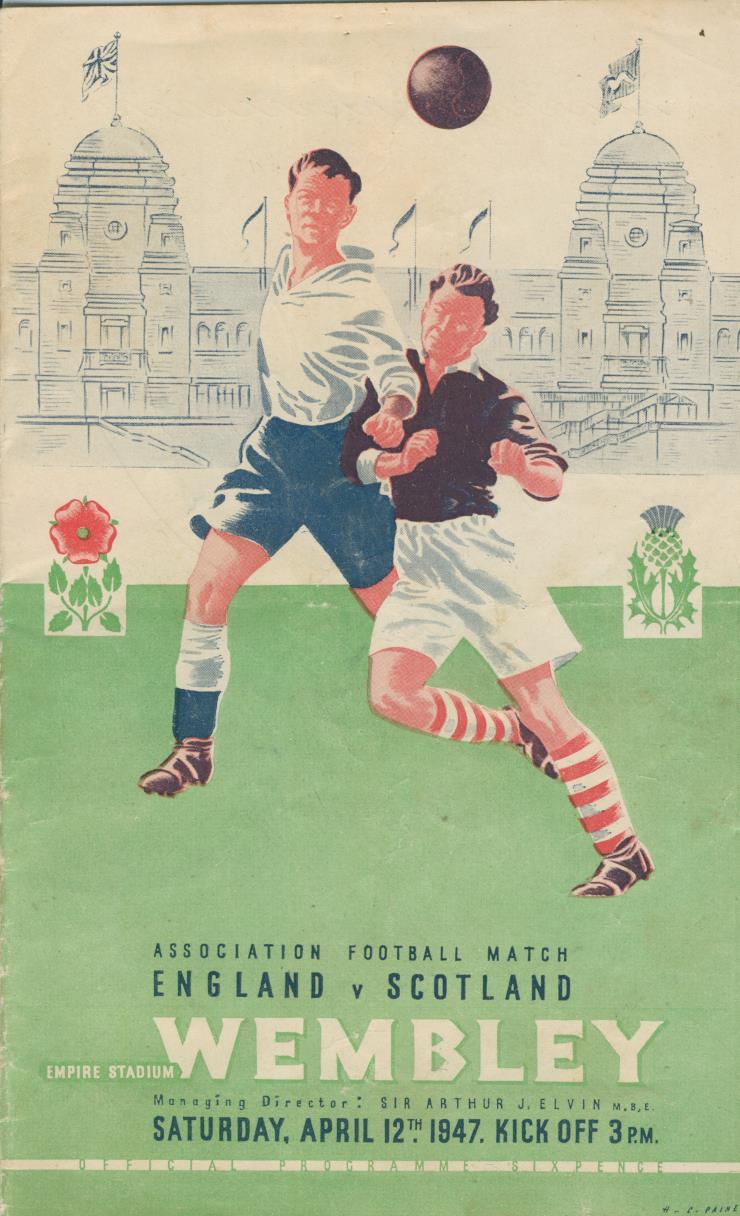 ENGLAND V SCOTLAND 1947 FOOTBALL PROGRAMME - International Football ...
