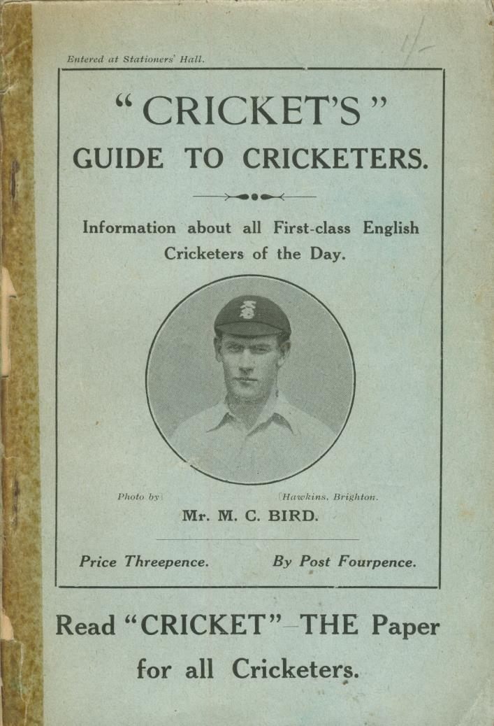 "CRICKET'S" GUIDE TO CRICKETERS - Cricket Reference Books: Sportspages.com