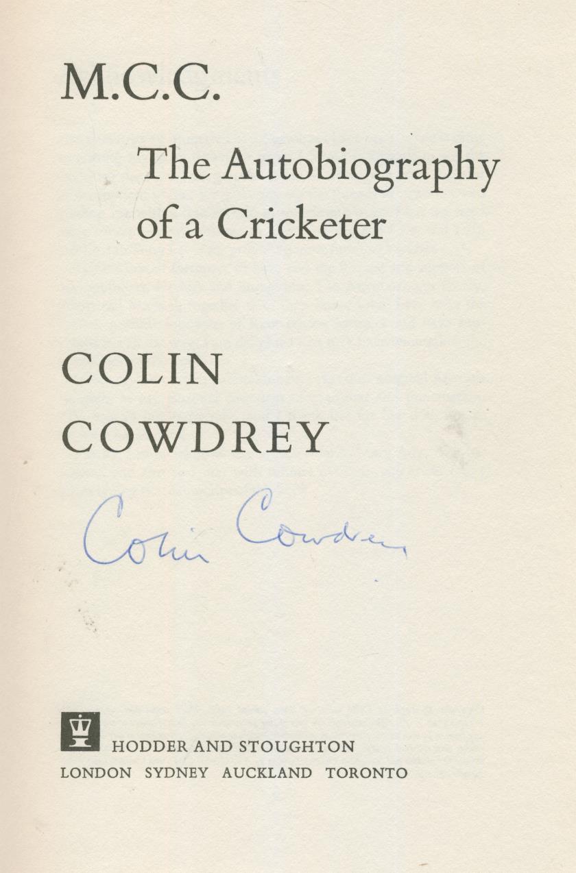 M.C.C. THE AUTOBIOGRAPHY OF A CRICKETER - Cricket Biography & Memoir ...