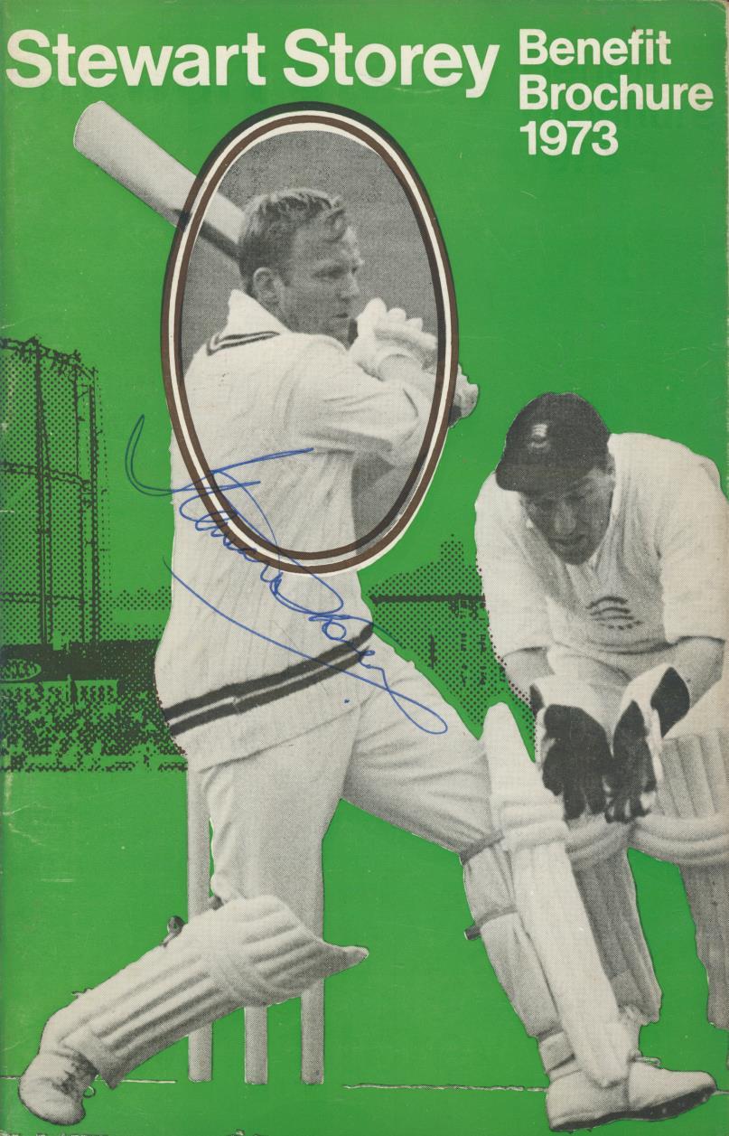 STEWART STOREY (SURREY) 1973 SIGNED BENEFIT BROCHURE - Cricket Benefit ...