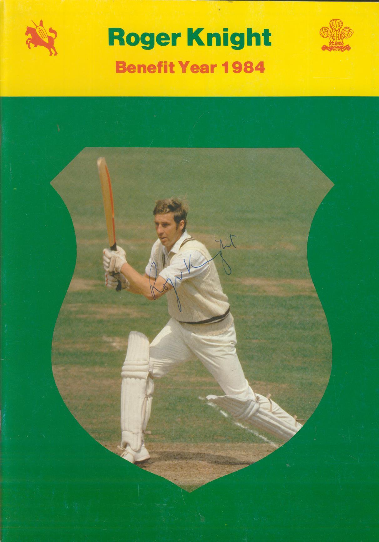 ROGER KNIGHT (SURREY) 1984 CRICKET BENEFIT BROCHURE - Cricket Benefit ...