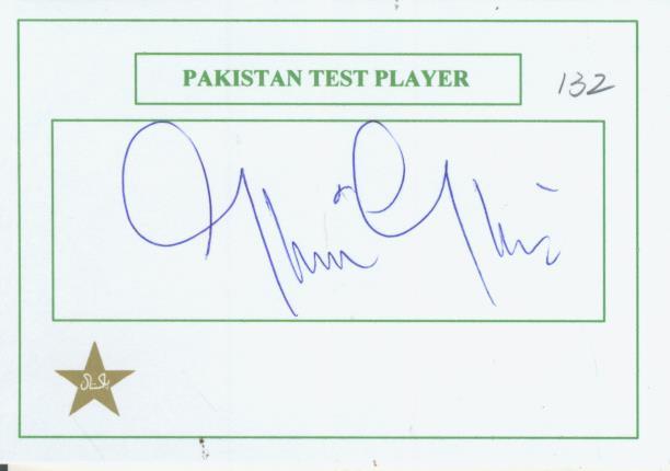 KABIR KHAN (PAKISTAN) CRICKET AUTOGRAPH - Individual Cricket Autographs ...