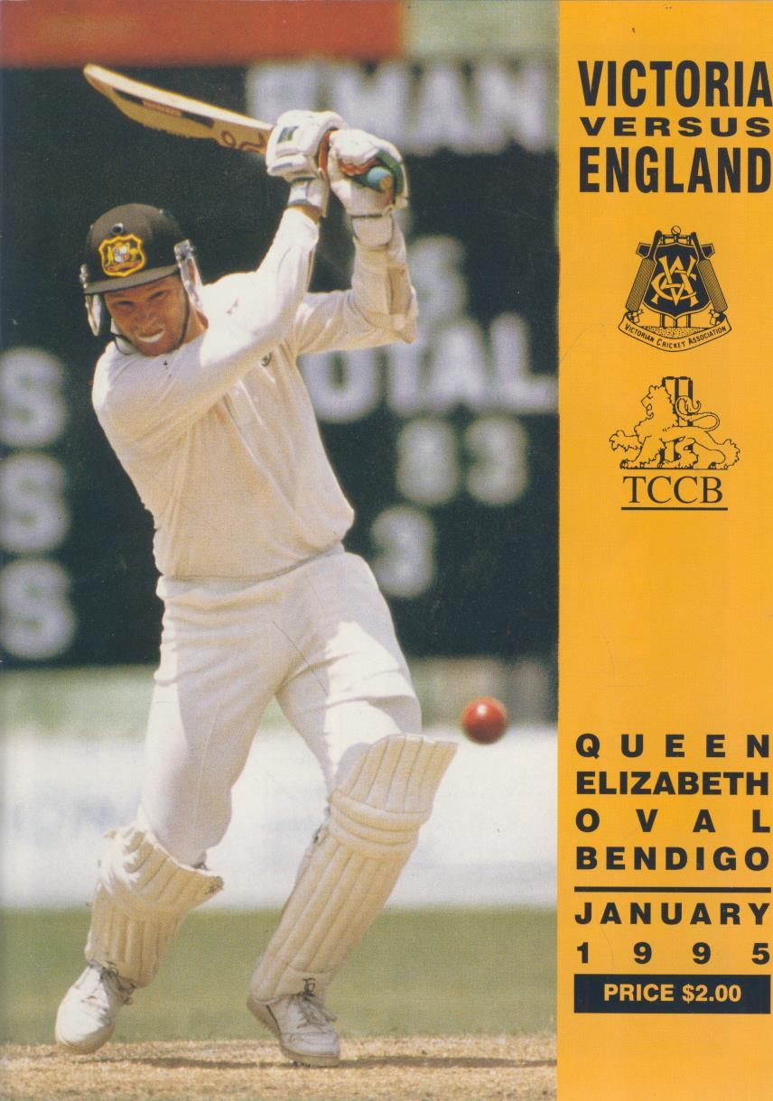 VICTORIA V ENGLAND 1995 CRICKET PROGRAMME - Representative Cricket ...