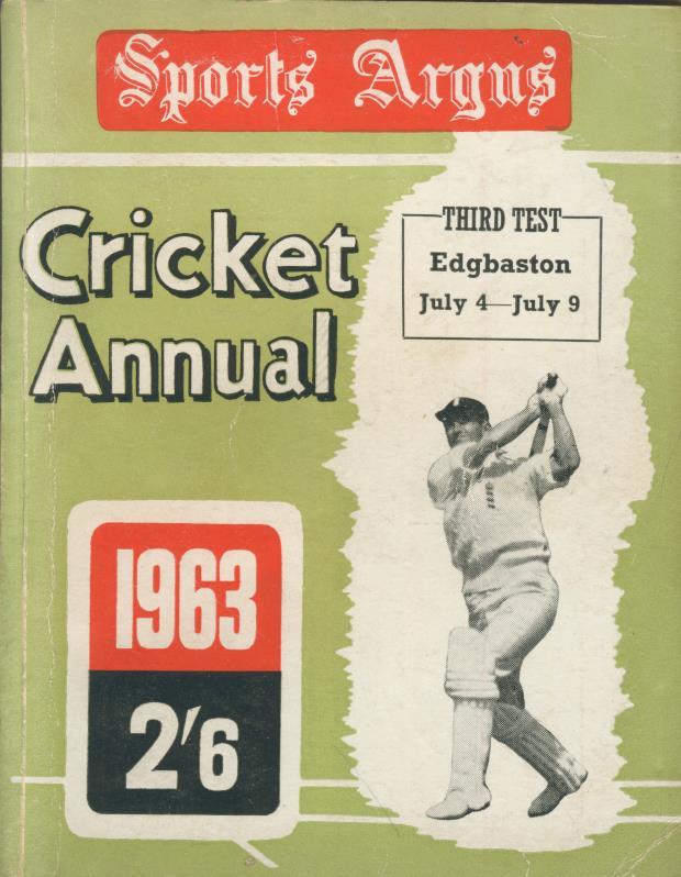 SPORTS ARGUS CRICKET ANNUAL 1963 - Cricket Annuals & Periodicals ...