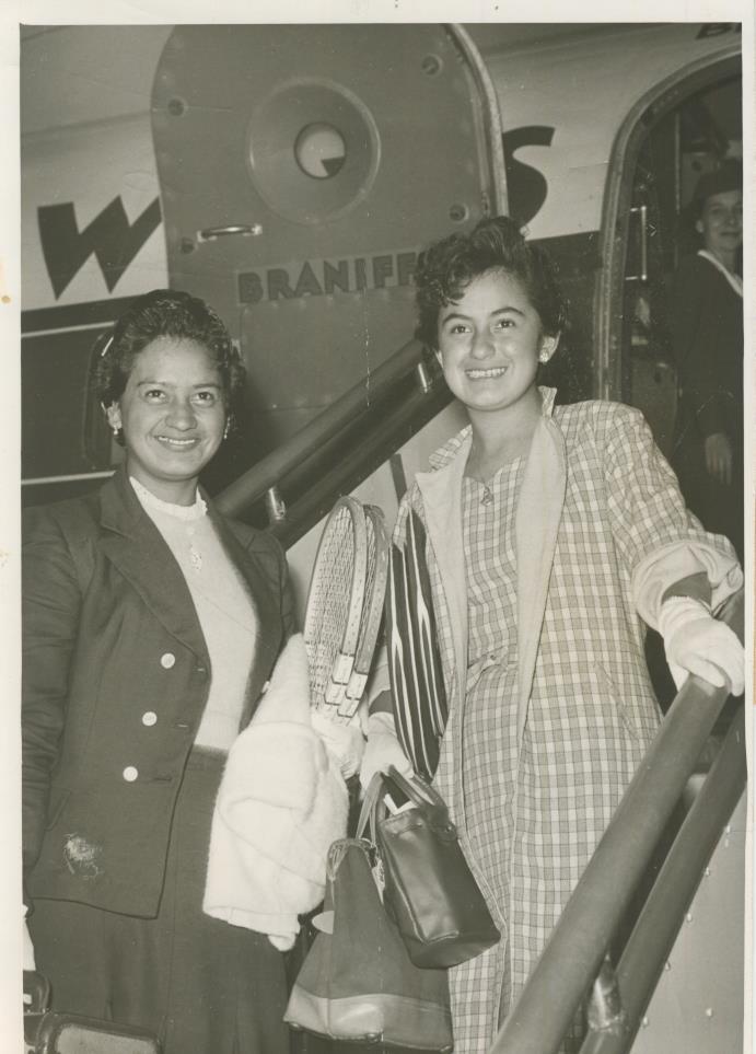 YOLA RAMIREZ AND ROSIE REYES (ARGENTINA) 1955 TENNIS PHOTOGRAPH ...
