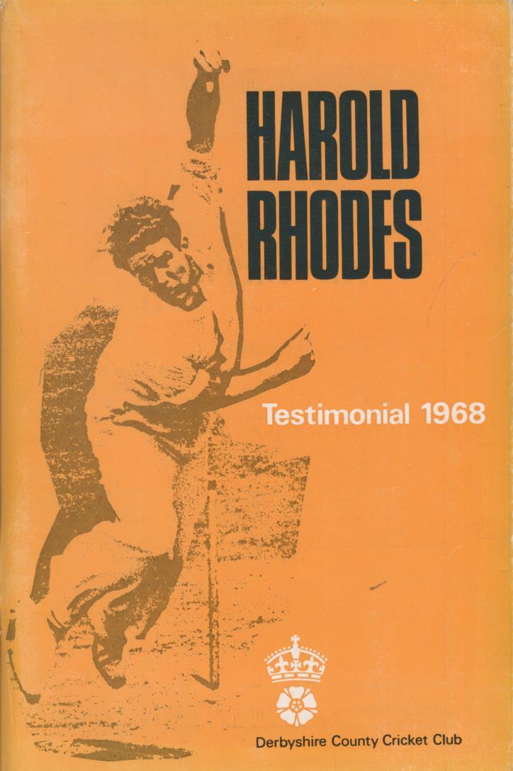 HAROLD RHODES (DERBYSHIRE) 1968 BENEFIT BROCHURE - Cricket Benefit ...