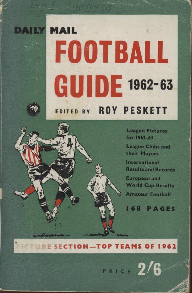 DAILY MAIL FOOTBALL GUIDE 1962-63 - Football Annuals & Periodicals ...