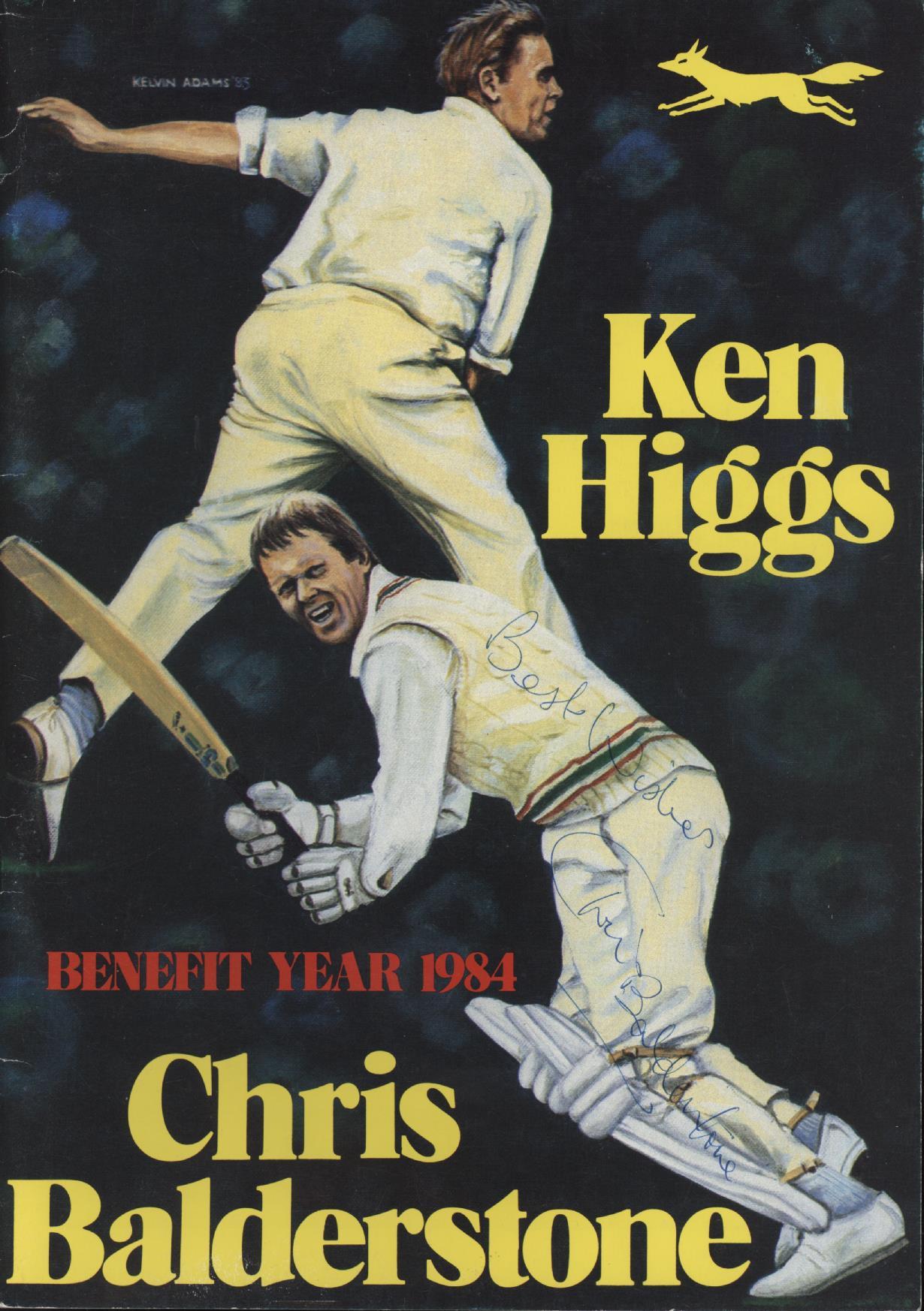 KEN HIGGS & CHRIS BALDERSTONE 1984 (LEICESTERSHIRE) SIGNED CRICKET ...