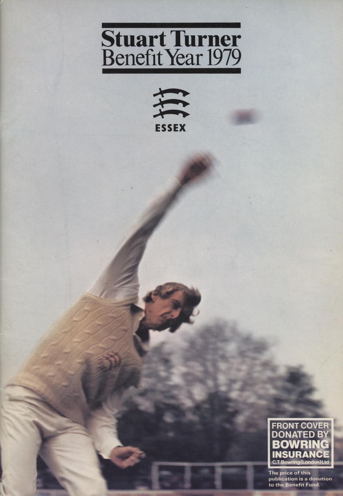 STUART TURNER (ESSEX) 1979 BENEFIT BROCHURE - FULLY SIGNED BY ESSEX ...