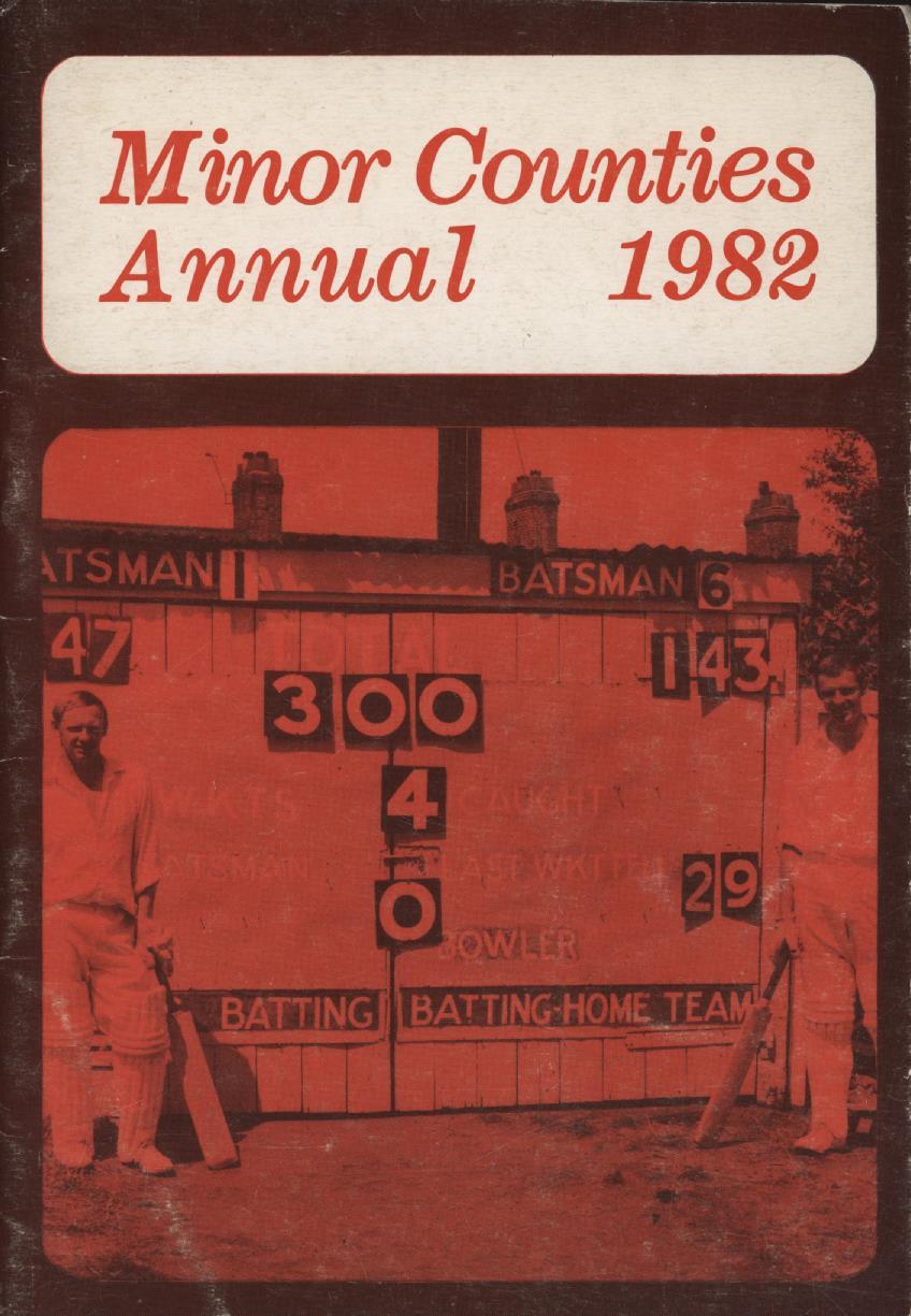 MINOR COUNTIES CRICKET ANNUAL 1982 - Minor Counties Yearbook ...