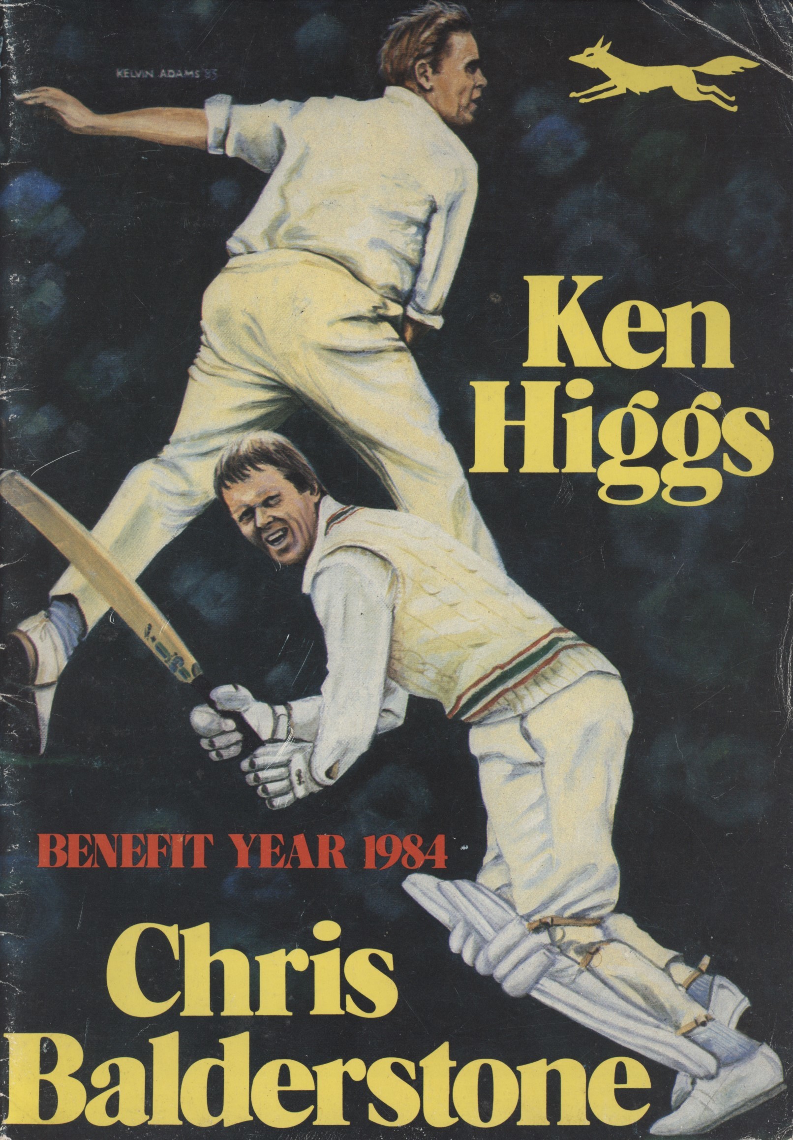 KEN HIGGS & CHRIS BALDERSTONE (LEICESTERSHIRE) 1984 CRICKET BENEFIT ...