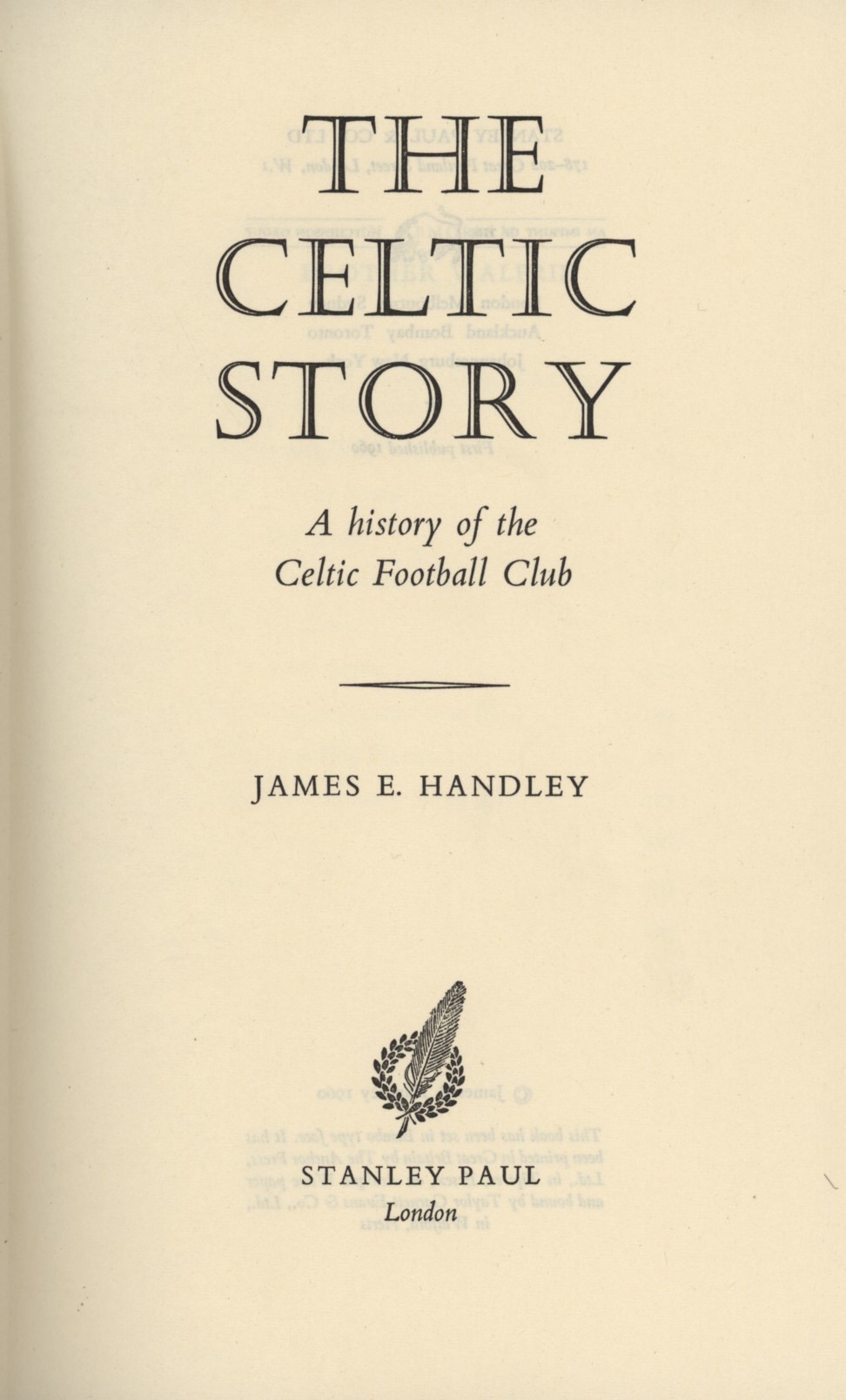 THE CELTIC STORY: A HISTORY OF CELTIC FOOTBALL CLUB - Books on Football ...