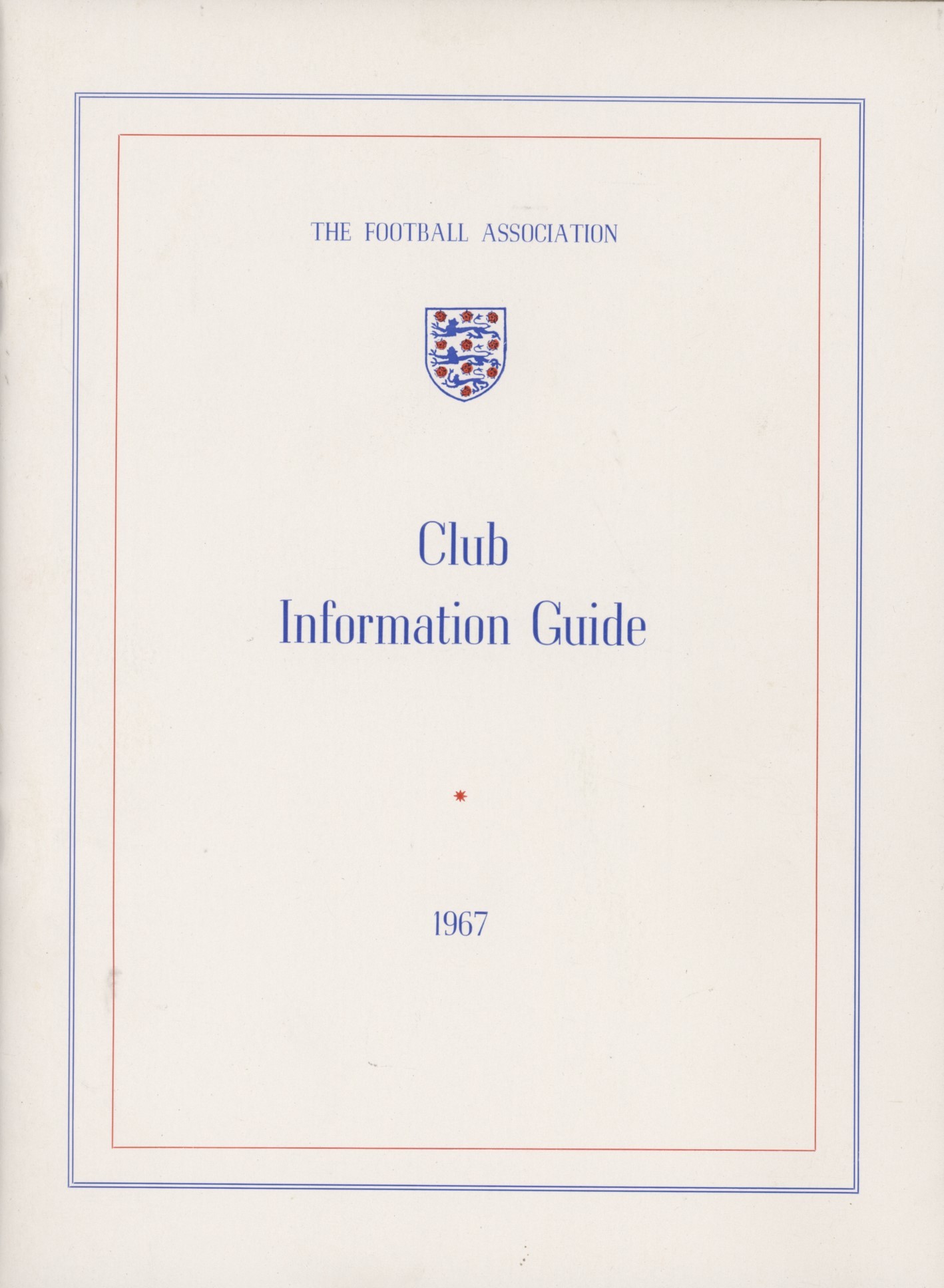 THE FOOTBALL ASSOCIATION CLUB INFORMATION GUIDE 1967 - Football Books ...