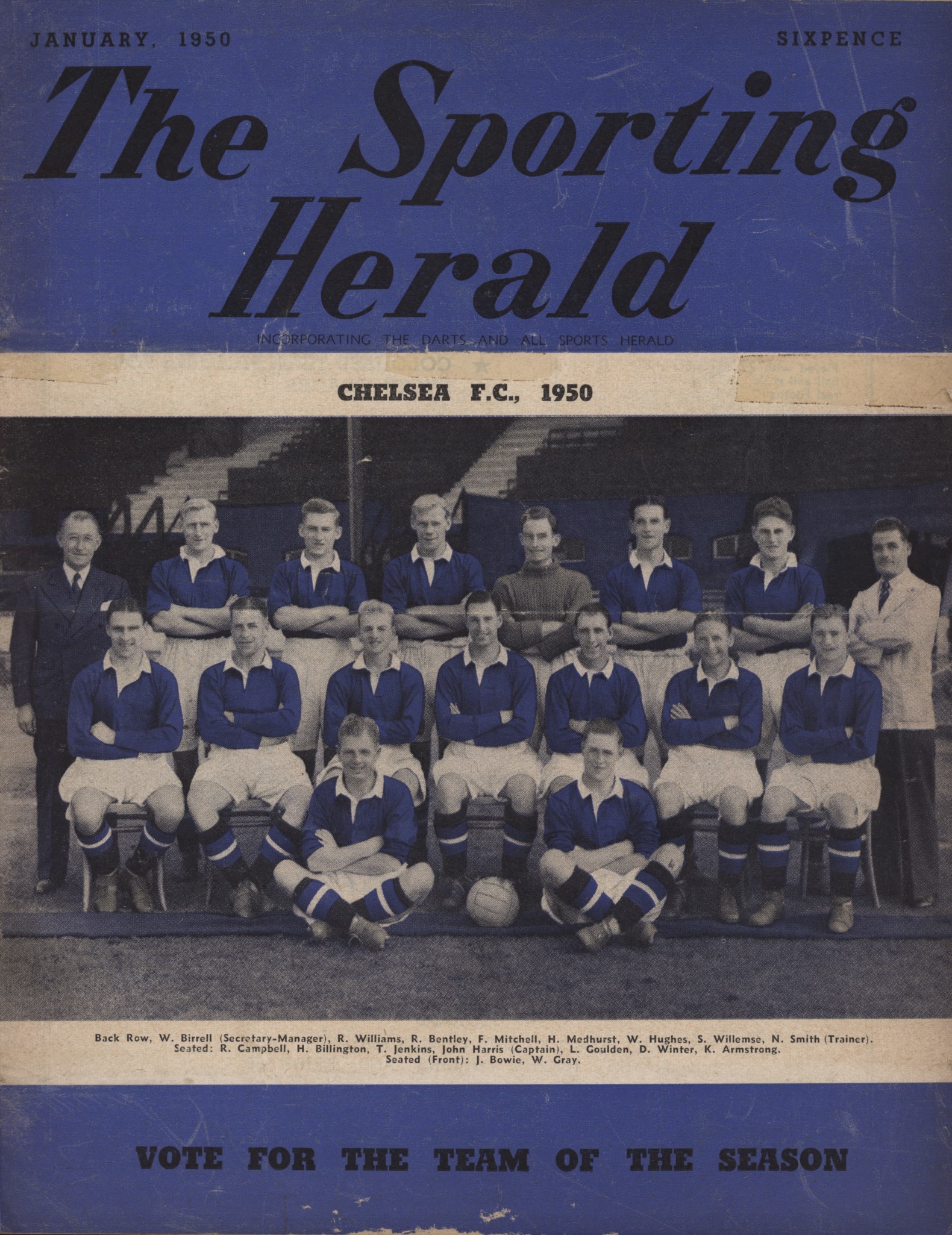THE SPORTING HERALD 1950 - CHELSEA F.C. - Souvenir Football Brochures ...